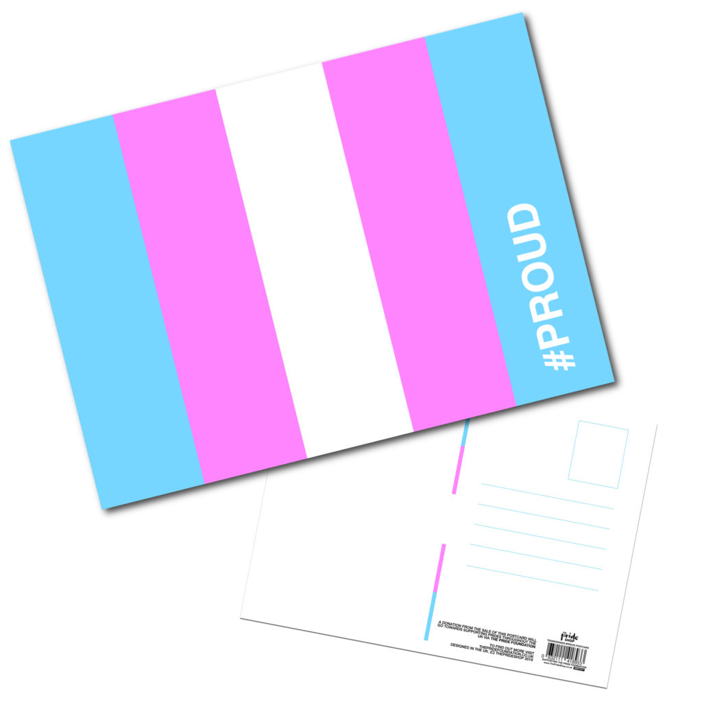 Transgender Pride Flag Card Rectangle - THE PRIDE SHOP