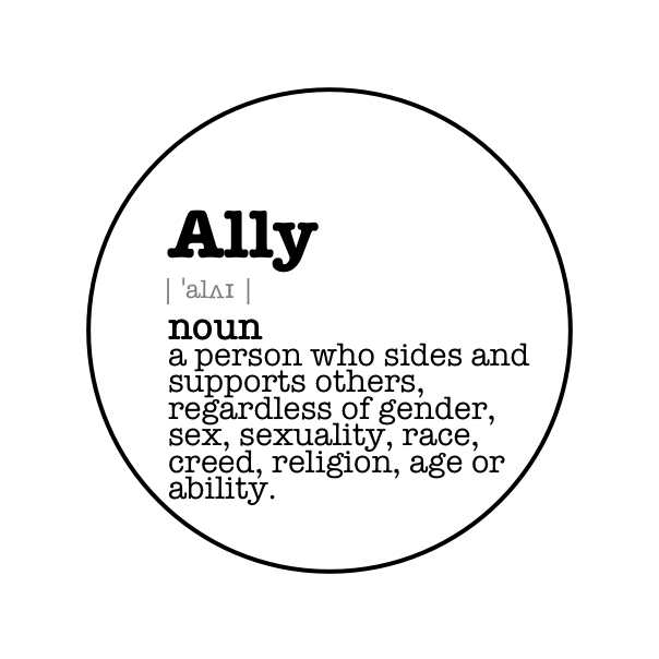 Vintage Style Button Badge - Ally Meaning - THE PRIDE SHOP