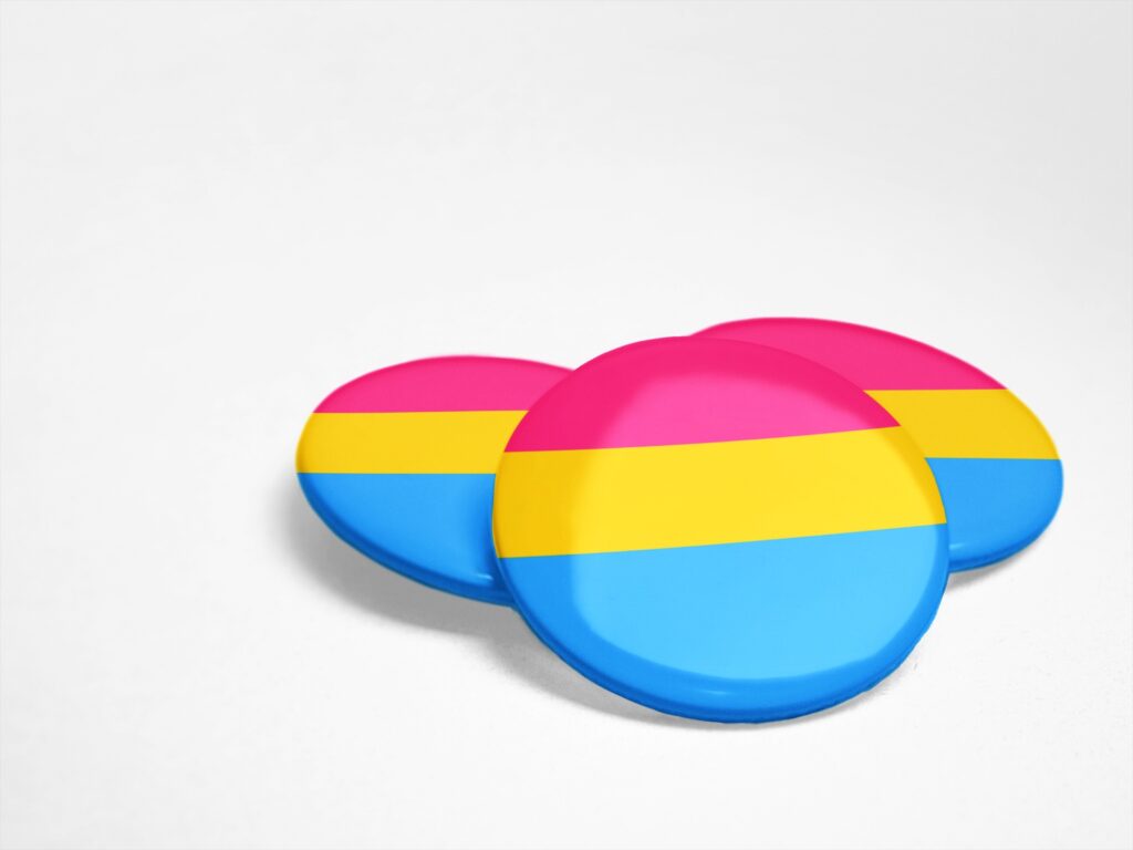 Vintage Style Button Badge - Pansexual Badges Pride Flag - THE PRIDE SHOP