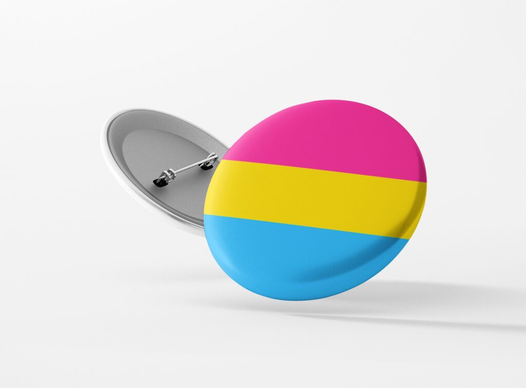 Vintage Style Button Badge - Pansexual Badges Pride Flag - THE PRIDE SHOP