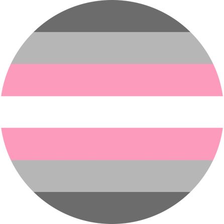 Vintage Style Button Badge - Demigirl Flag - THE PRIDE SHOP