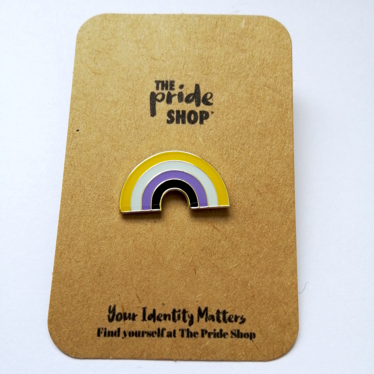 Non Binary Flag Rainbow Pin Badge | The Pride Shop