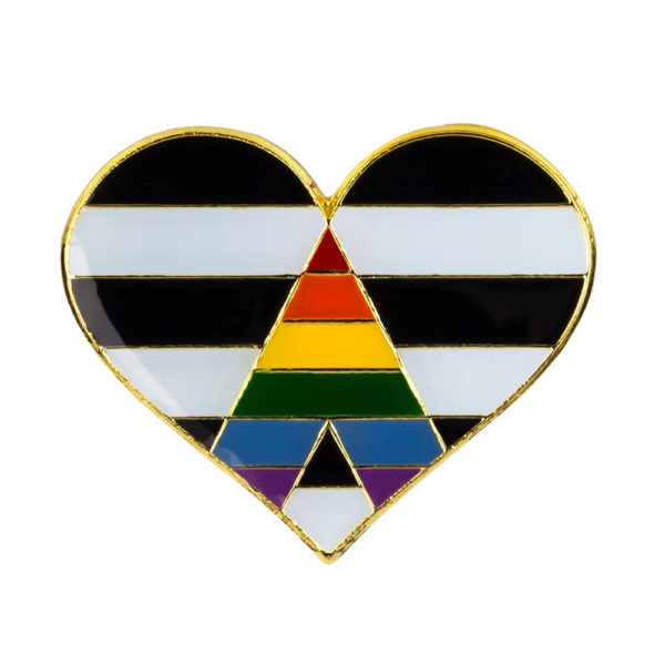 Straight Ally Flag Heart Pin Badge - THE PRIDE SHOP®