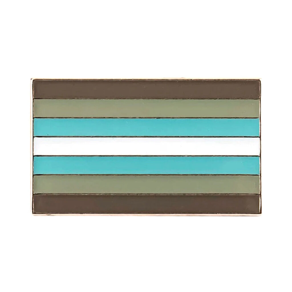 Demiboy Flag Rectangle Pin Badge - THE PRIDE SHOP