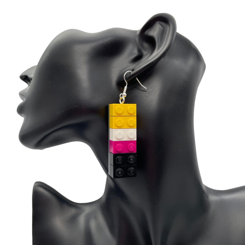 Non Binary Lego® Brick Earrings - THE PRIDE SHOP