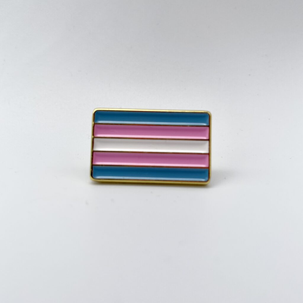 Transgender Rectangle Flag Pin Badge - THE PRIDE SHOP