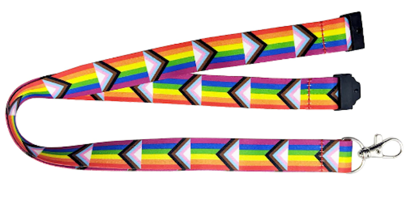 Progress Pride Rainbow Lanyard Wide - THE PRIDE SHOP