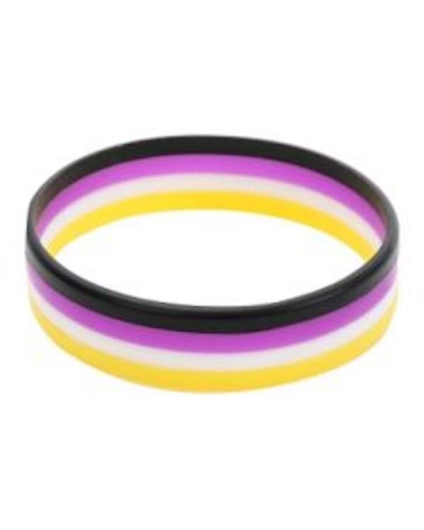 Non Binary silicone bracelet Stripe - THE PRIDE SHOP
