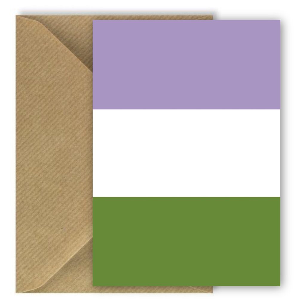 GenderQueer Pride Flag Greeting Card Rectangle - THE PRIDE SHOP