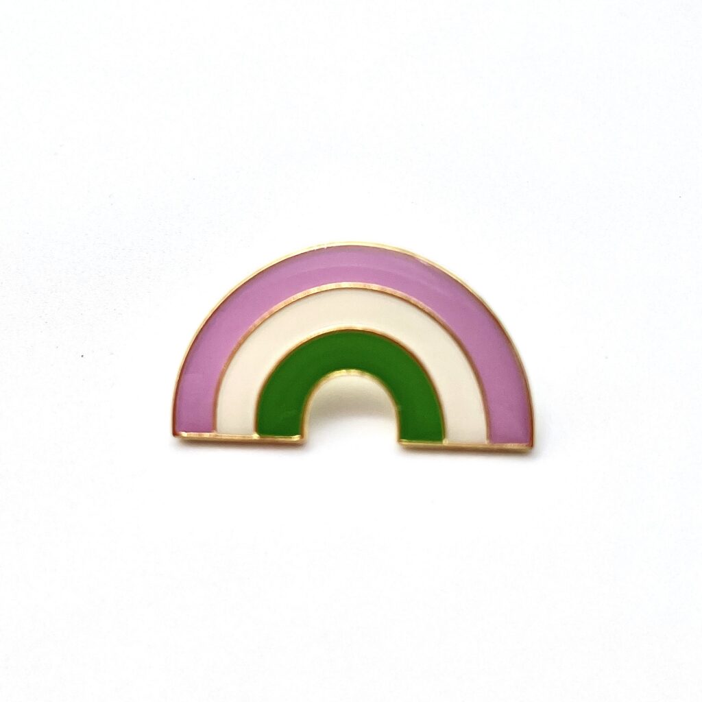 Genderqueer Flag Rainbow Pin Badge - THE PRIDE SHOP