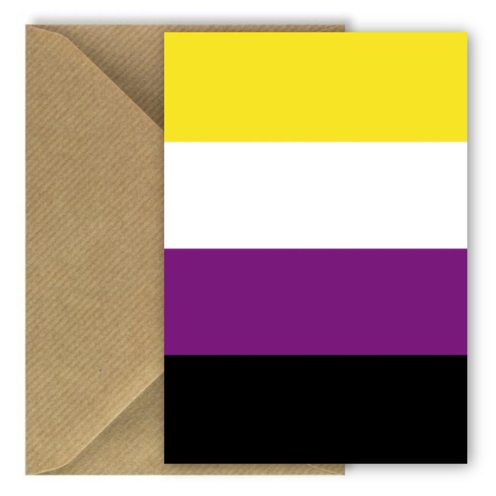 Non Binary Pride Flag Greeting Card Rectangle - THE PRIDE SHOP®