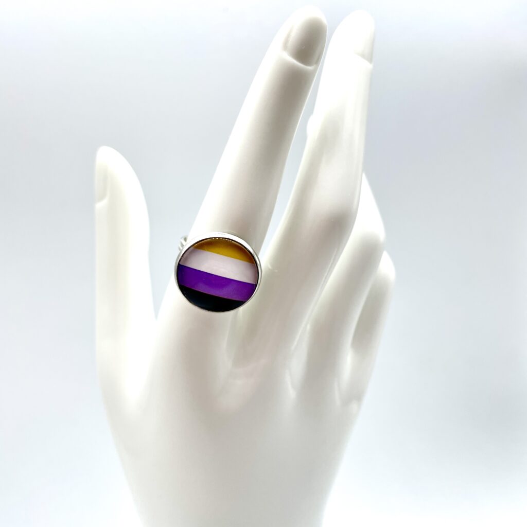 Adjustable Non Binary Bezel Ring - THE PRIDE SHOP